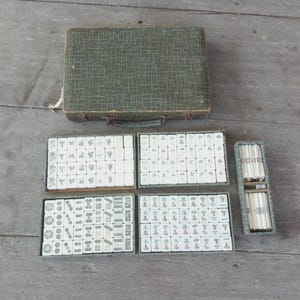 Ancient ,vintage Chinese Japanese Mahjong Set ,mahjong Game Set ,144 ...
