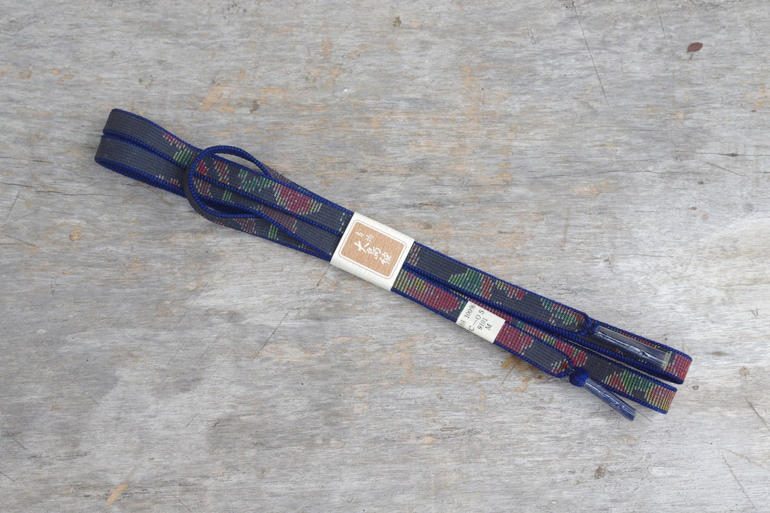 Blue Obijime Silk Kimono Obi Belt,vintage Japanese Silk,obijime Silk ...