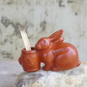 Rabbit Figurine Pottery Rabbit Statue Japanese Rabbit Ceramic Love ...
