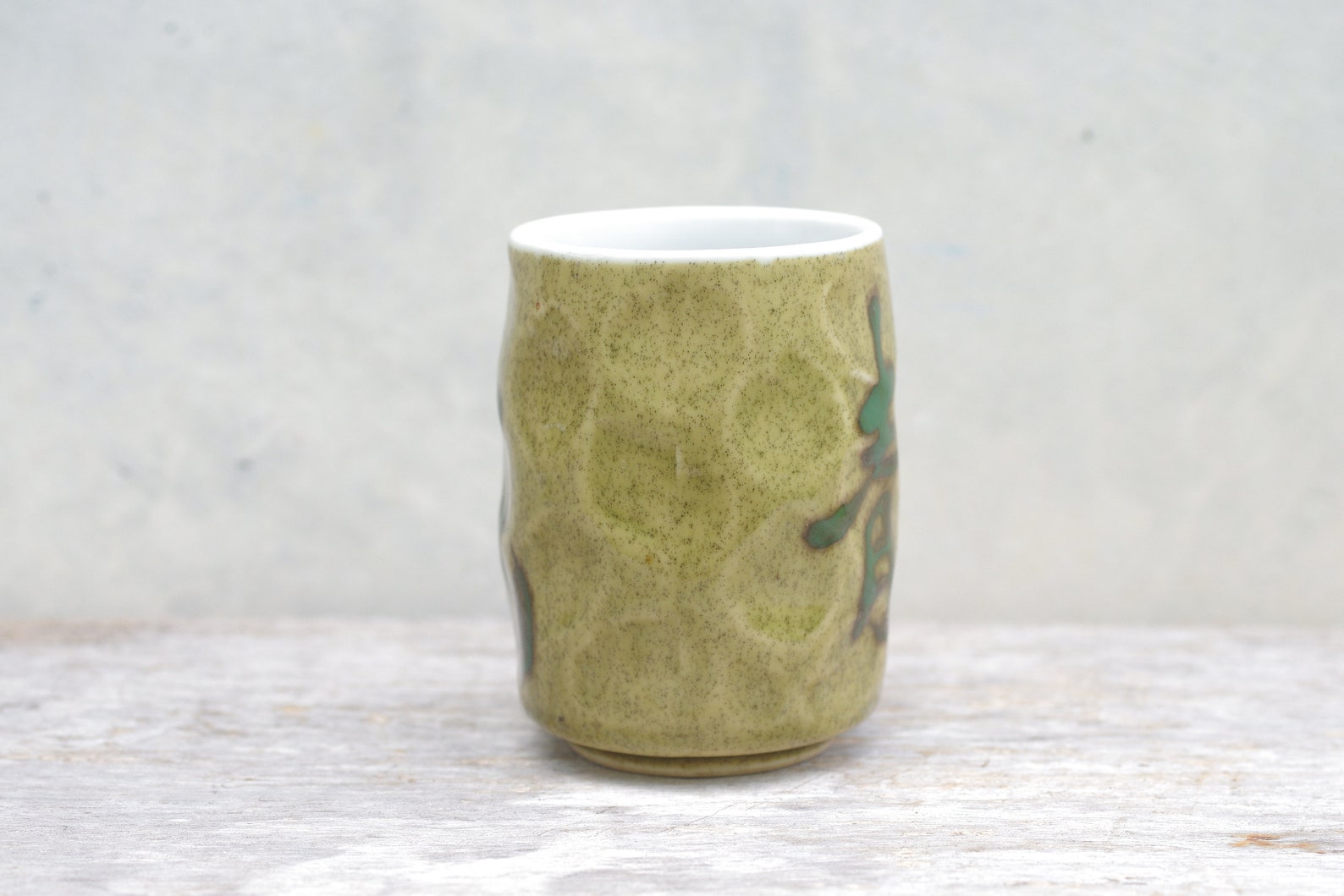 Vintage Matcha Cup Tea Green and Characteralphabetcup - Etsy