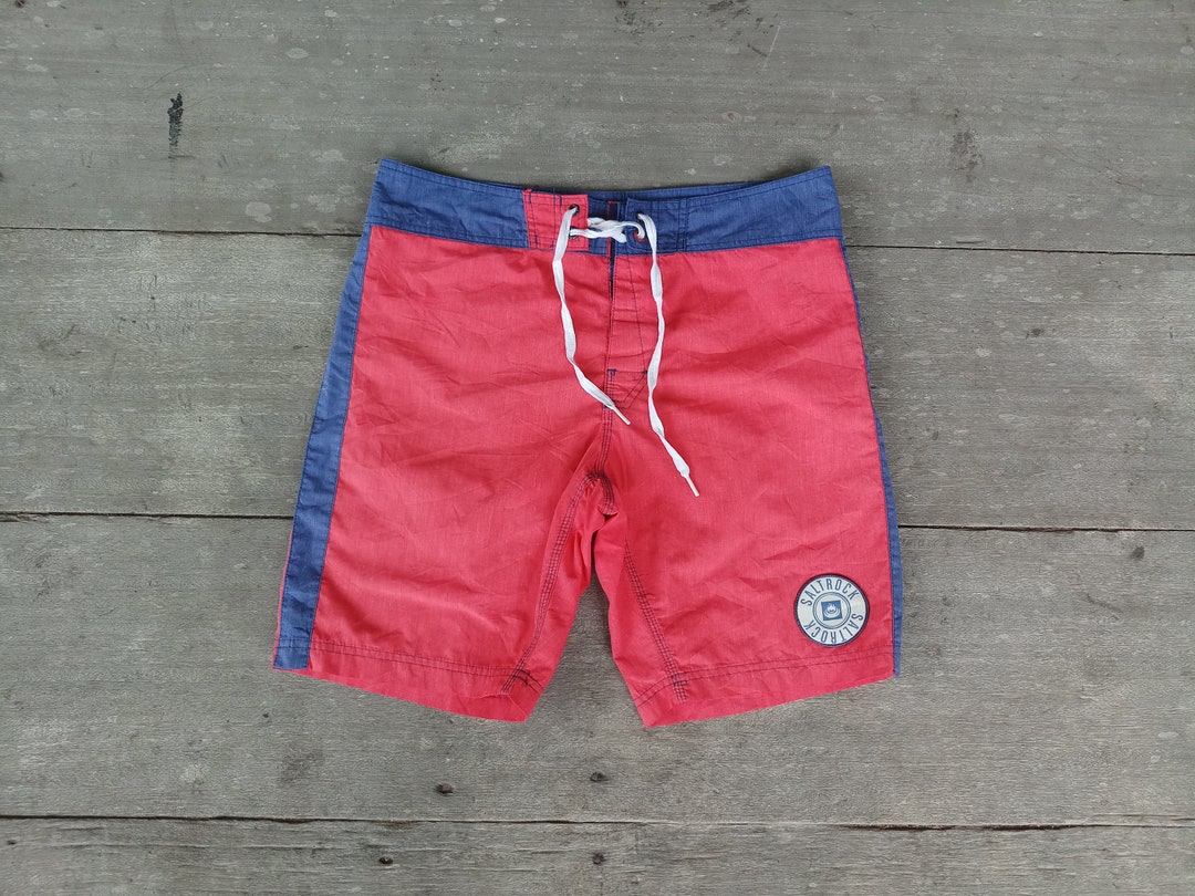 Vintage Saltrock Board Shorts: Red & Blue Surfer Shorts, Mens Size S - Etsy