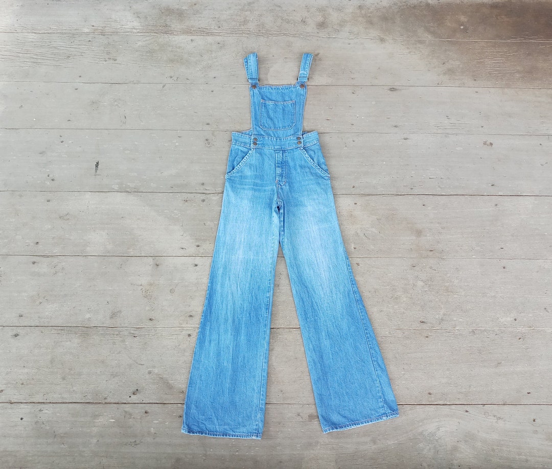 Rare and Beautiful ,vintage 50s 60s Bell Bottom Overalls Size S W26 W28 ...