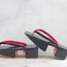Vintage Shoes Japanese Okobo Kimono Shoes Susohiki Kimono ,red Straps ...