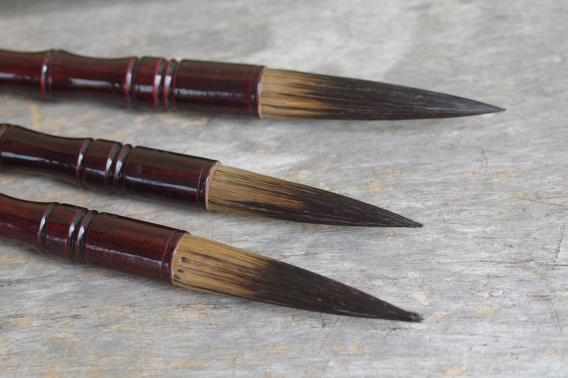 Vintage brushchinese Calligraphy Brusheswriting | Etsy