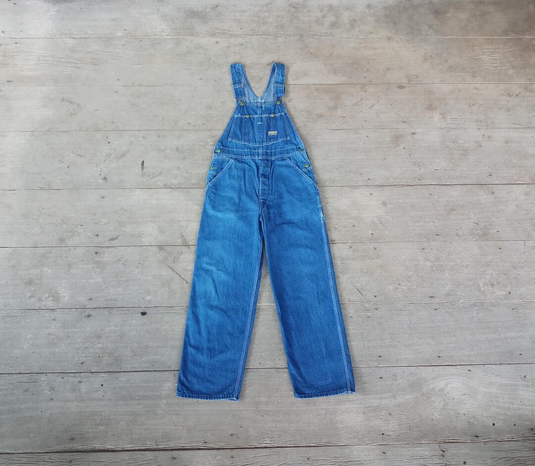 Union Made Sanforized ,vintage 60s Oshkosh Overalls Size S-M Waist up ...