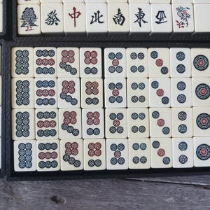 Beautiful ,vintage 80s 90s Mahjong Set ,chinese Japanese Mahjong Game ...