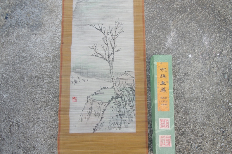 Bamboo Scroll Painting Vintage Hanging Scroll - Etsy