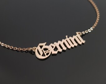 Gemini word necklace store