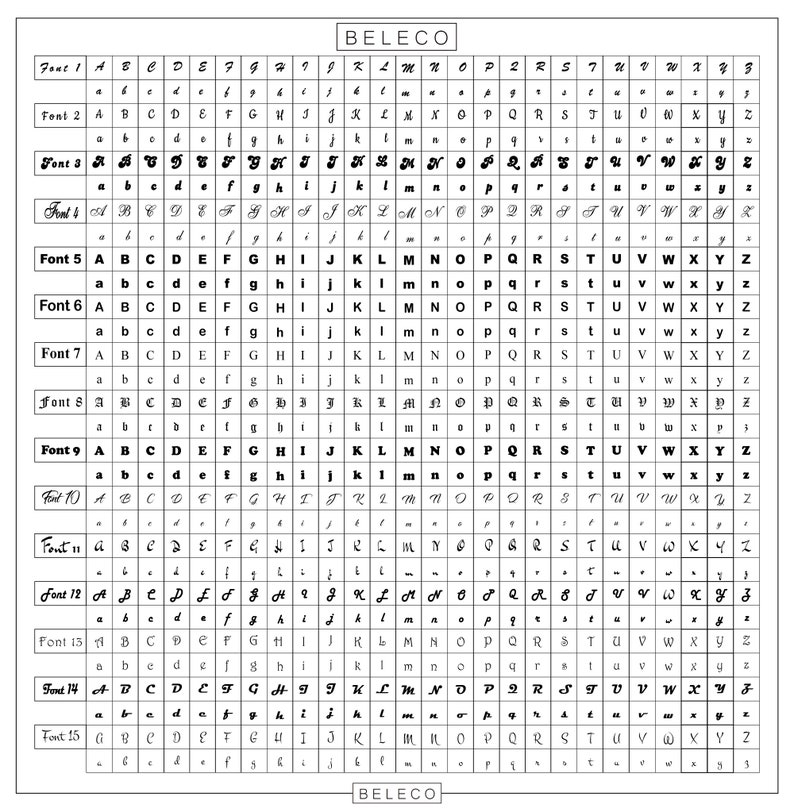 Customize Name Necklace 15 Fonts Style To Choose Customize | Etsy