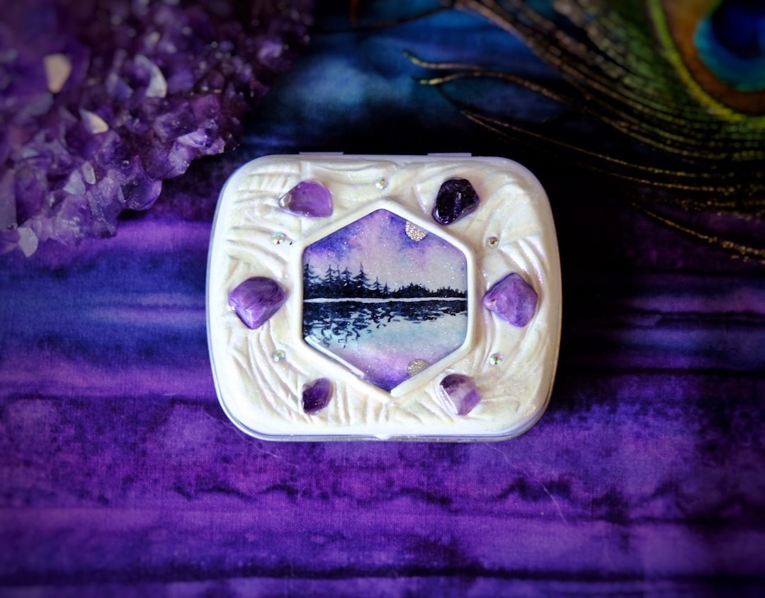 Spell Kit Stash Tin, Hand Painted Storage Box, Stashbox, Handmade ...