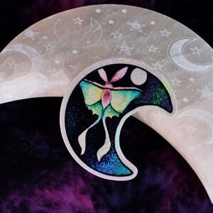 Luna Moth Sticker, Watercolor Art Sticker,witchy Art Sticker, Moth ...