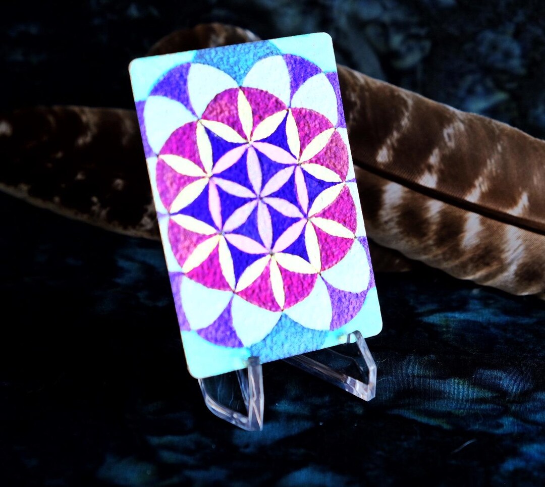 Watercolor Artist Trading Cards, Flower of Life Original Watercolor Art ...