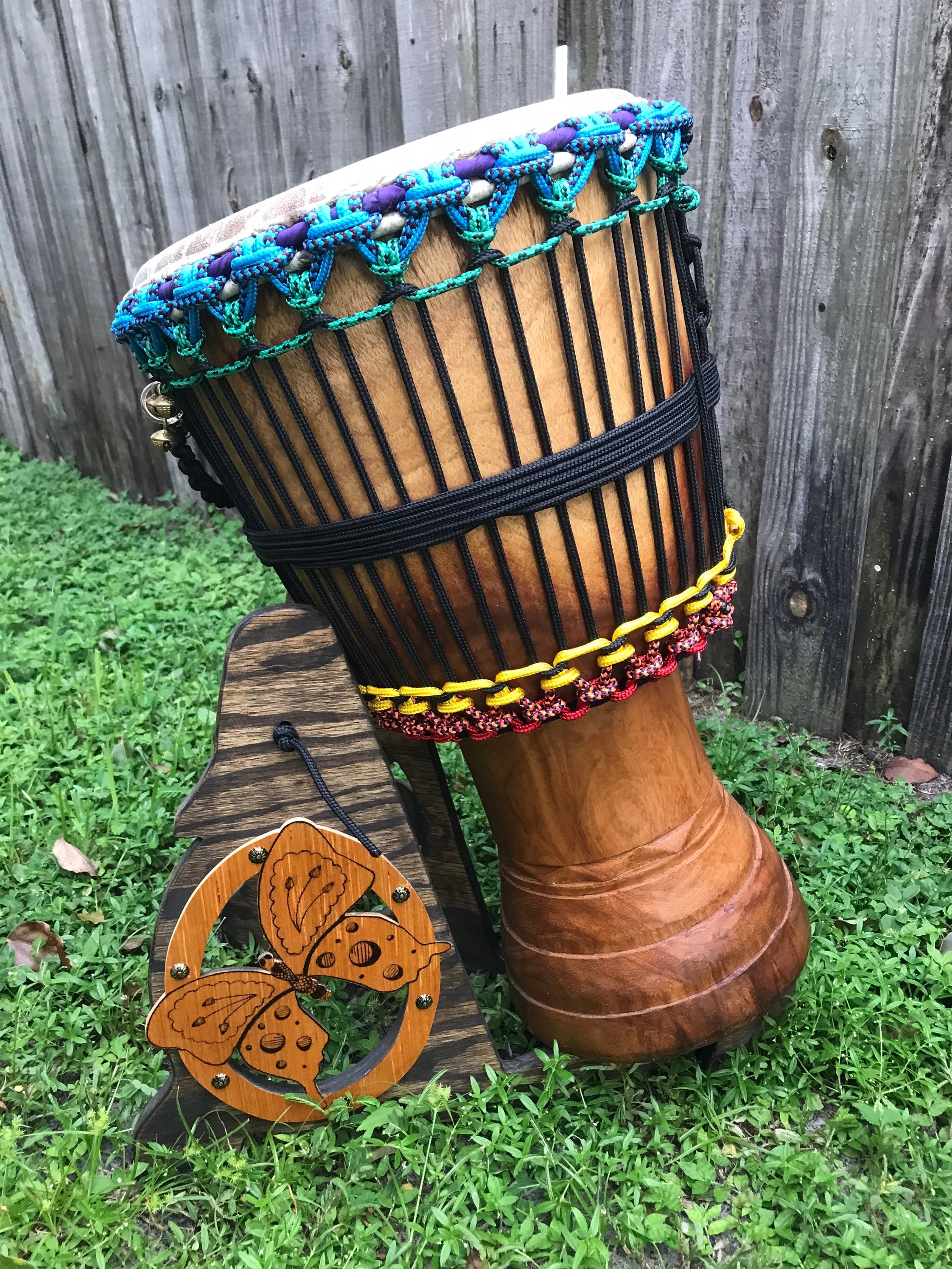Butterfly Djembe Sitting Model Stand African Hand Drum Stand - Etsy