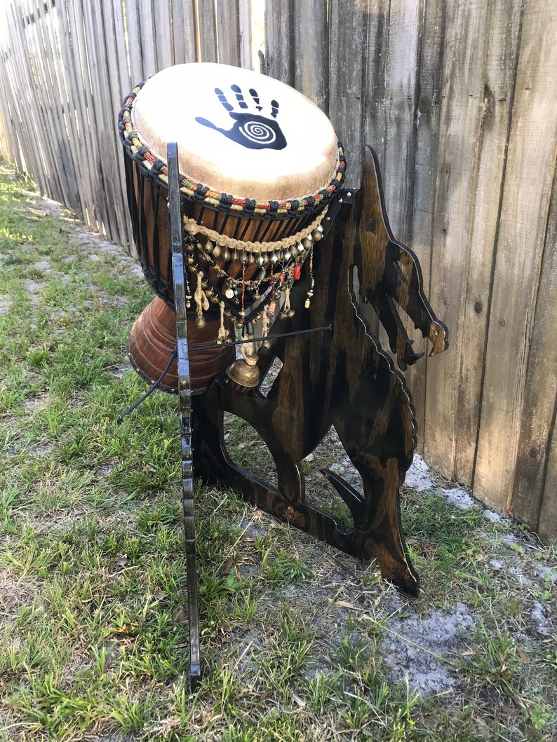 Glossy Dragon Djembe Standing Stand | Etsy