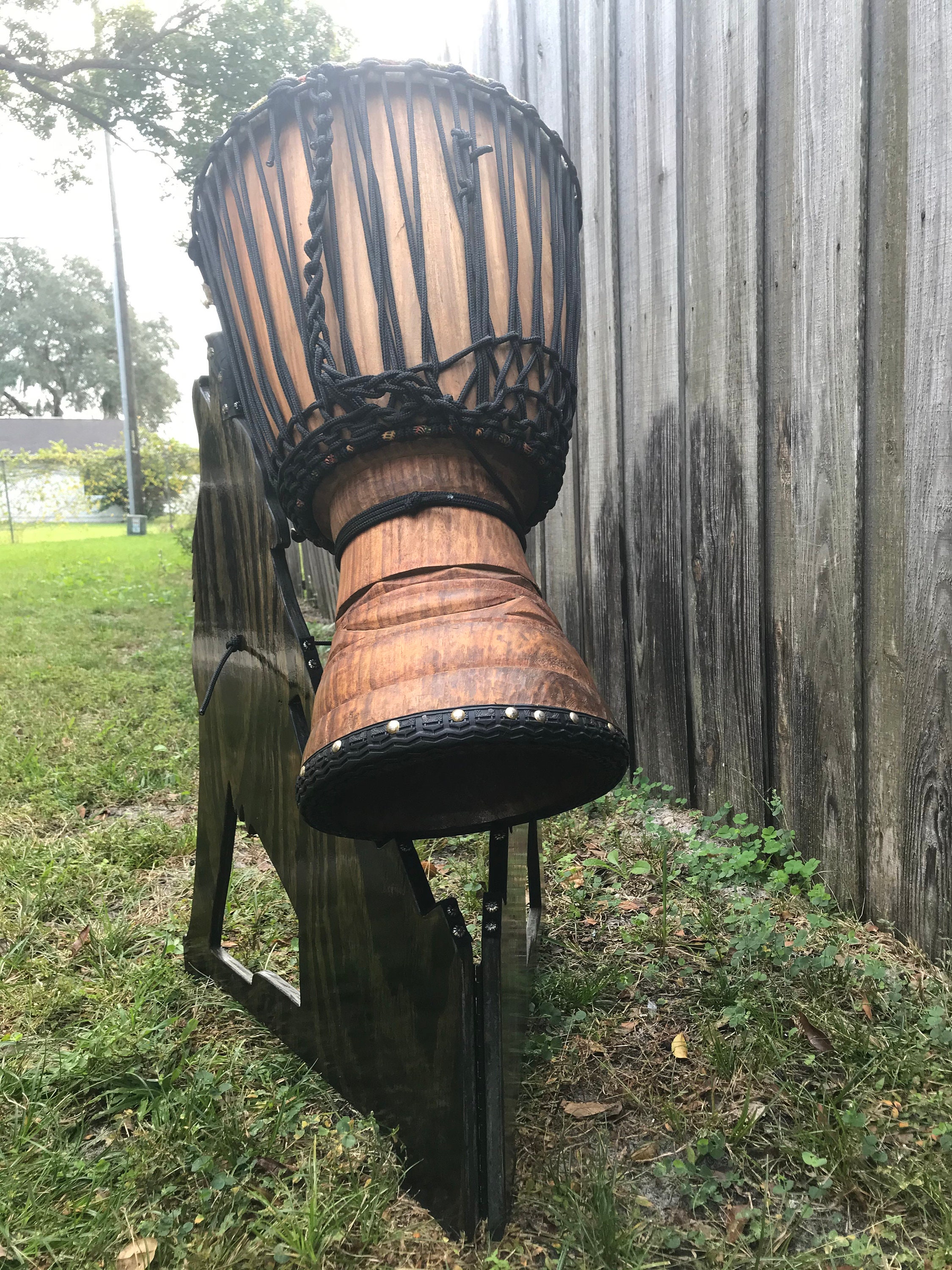 Custom Glossy Wolf Djembe Standing Stand | Etsy