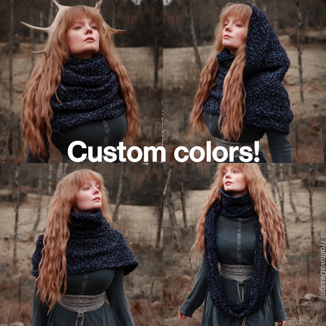 Custom-made Extra Long Snood in the Colors of Your Choice. Handwoven ...