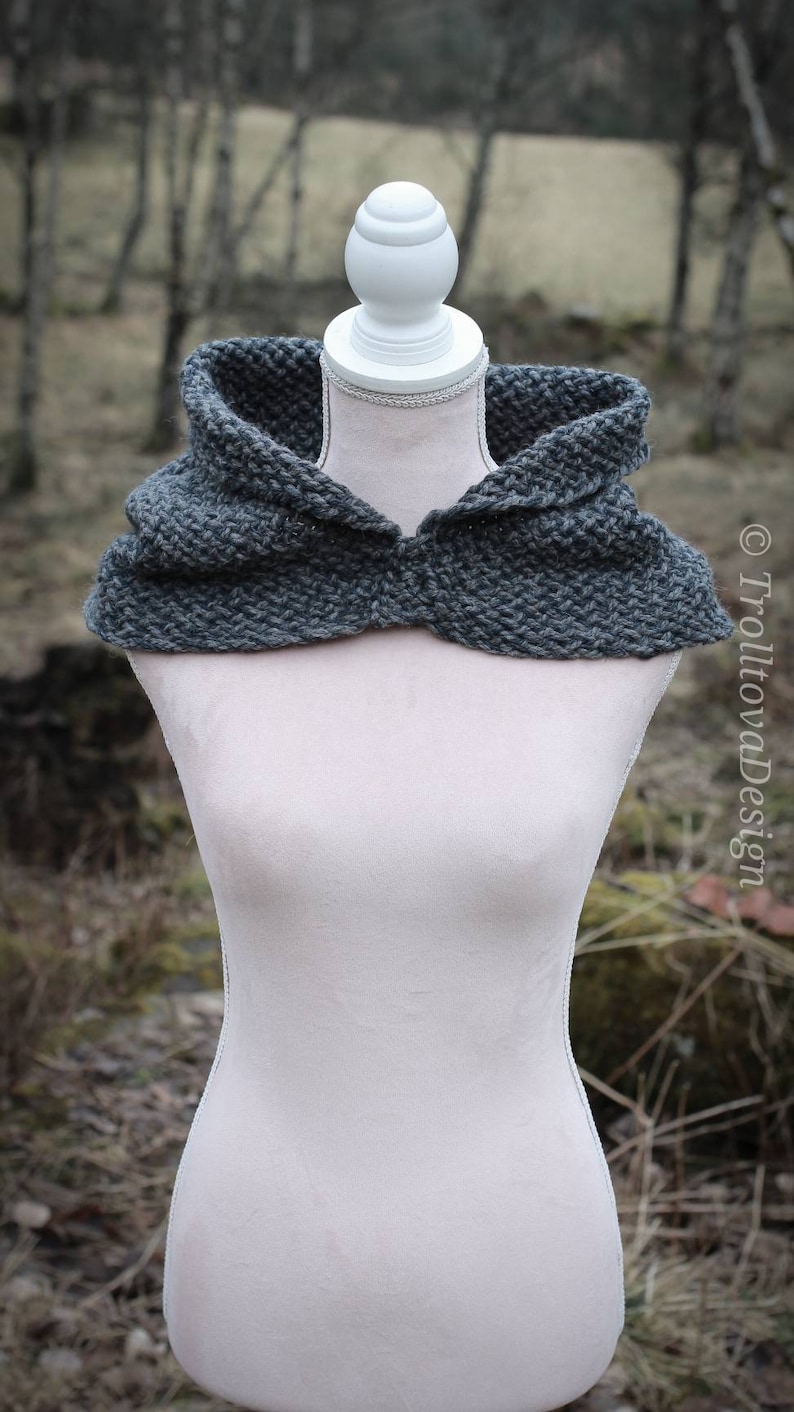 Handwoven Hood in Gray Wool and Alpaca. - Etsy