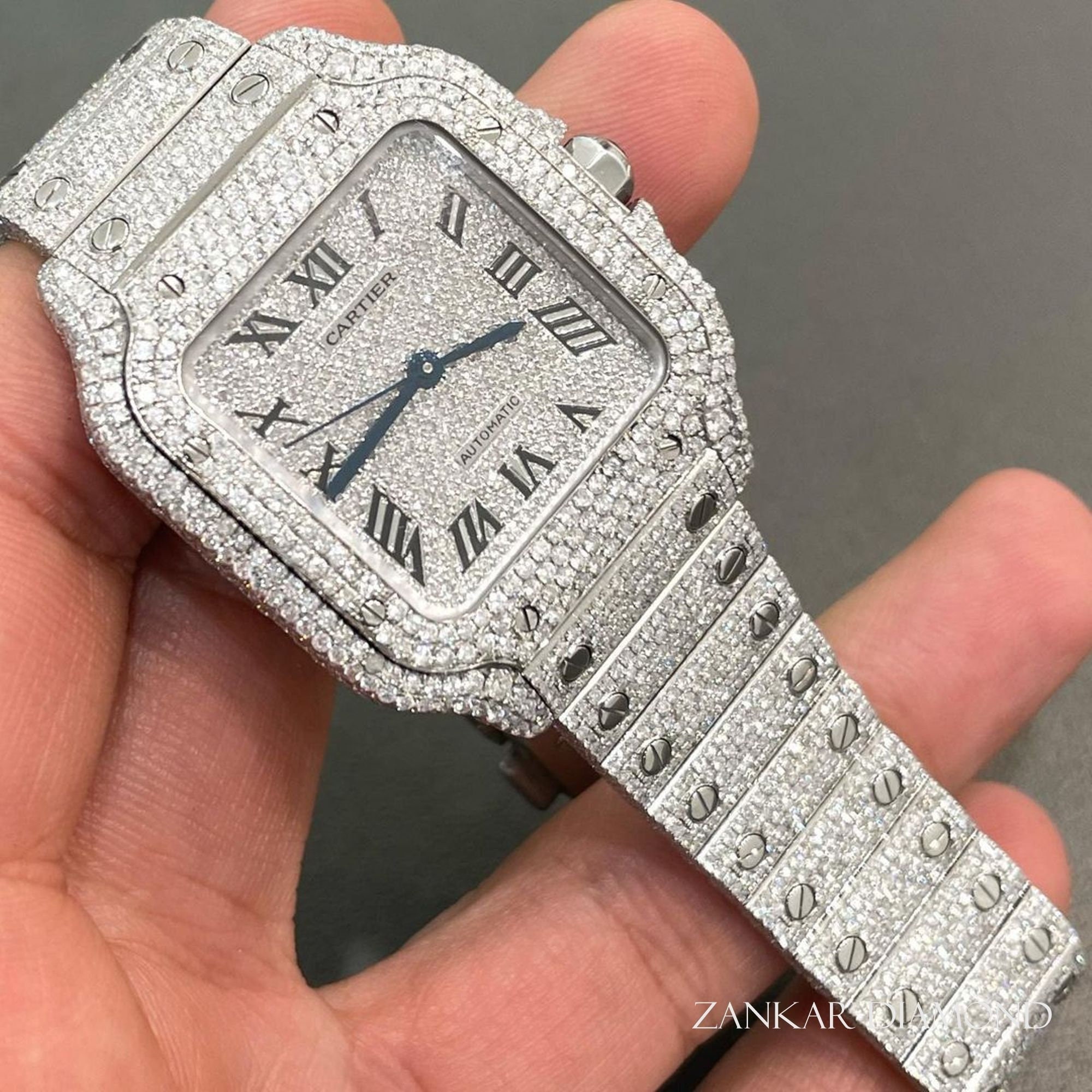 Cartier Diamond Watch Men