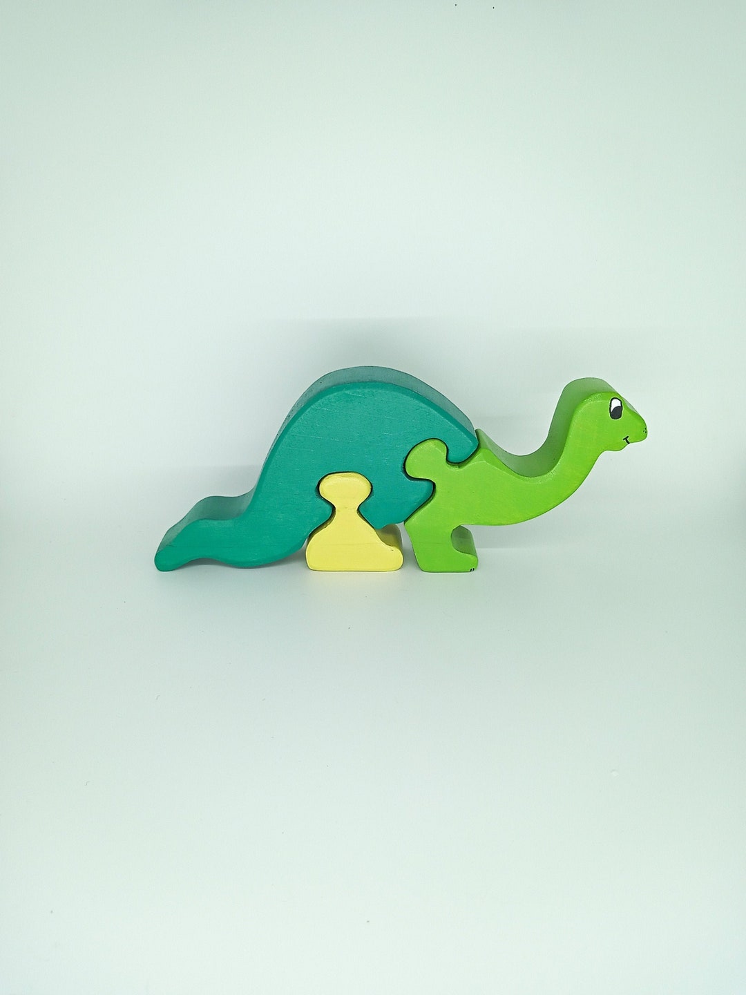 Brontosaurus Montessori Educational Wooden Toy Puzzle - Etsy