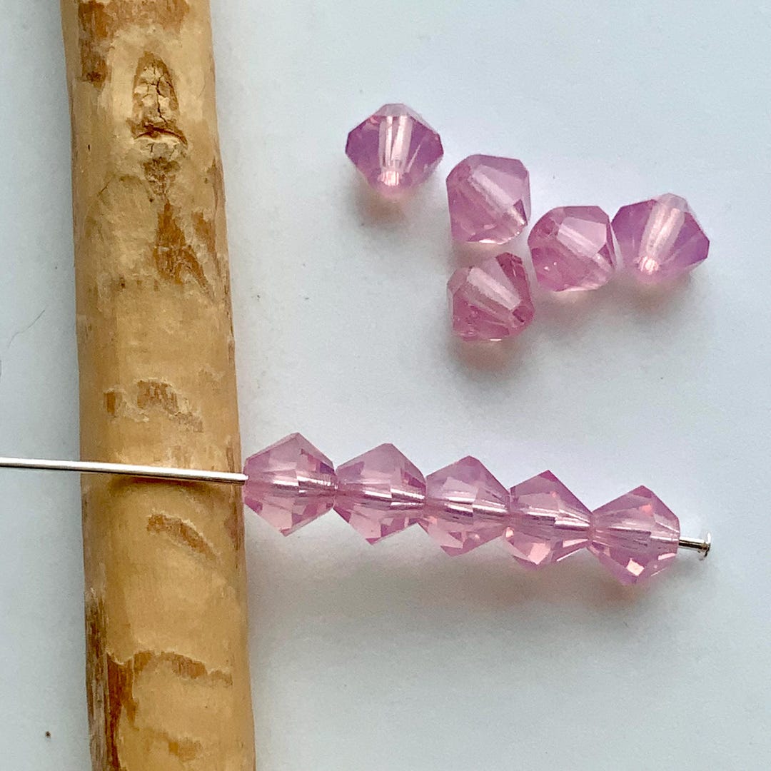 Czech Crystal Mass 5 Gross 4mm Bicone Rose Opal Preowned Sale Price ...