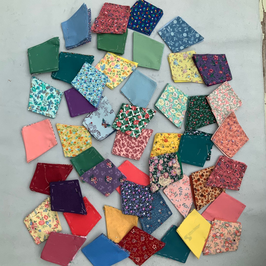 Quilt Pieces Pieced Quilt Patchwork Unfinished Quilt Applique Pieces ...