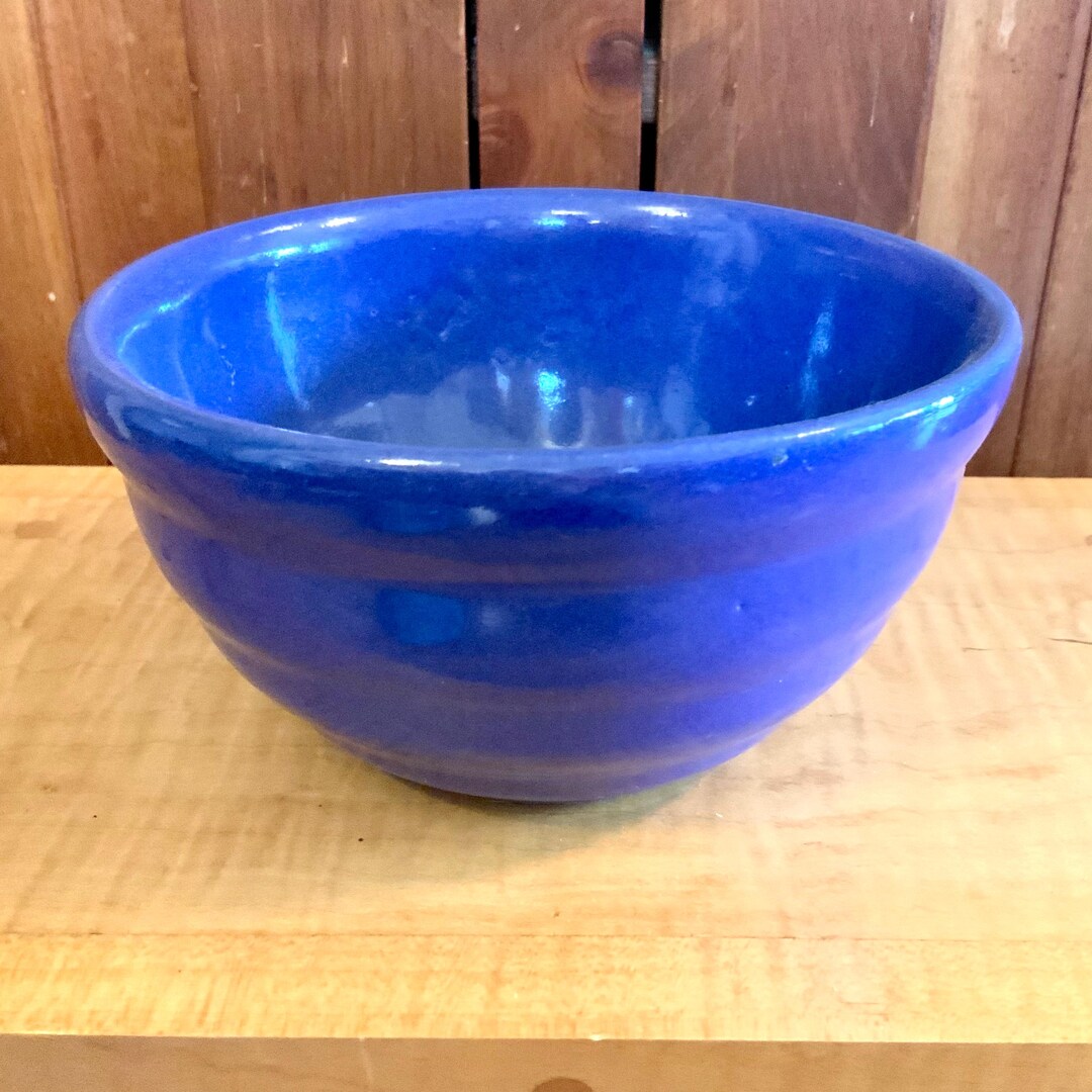 Cobalt Blue 1930s Bowl Vintage Collectible Country Farmhouse Depression ...