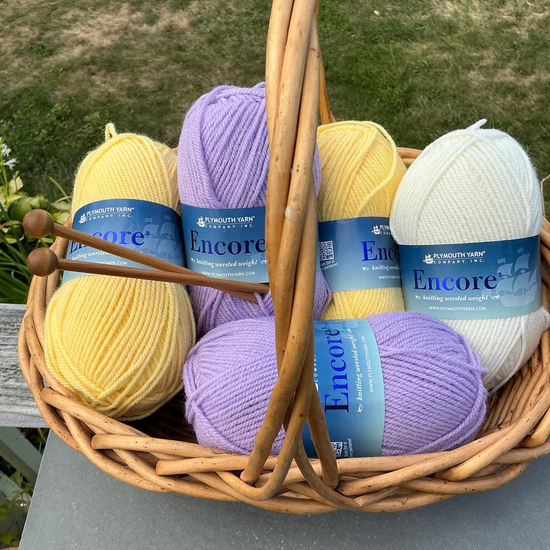 Encore Yarn Lot 5 Plus Skeins Plymouth Yarn Worsted Super Soft Knitting ...