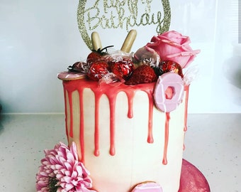 Circular Cake Topper - Etsy UK