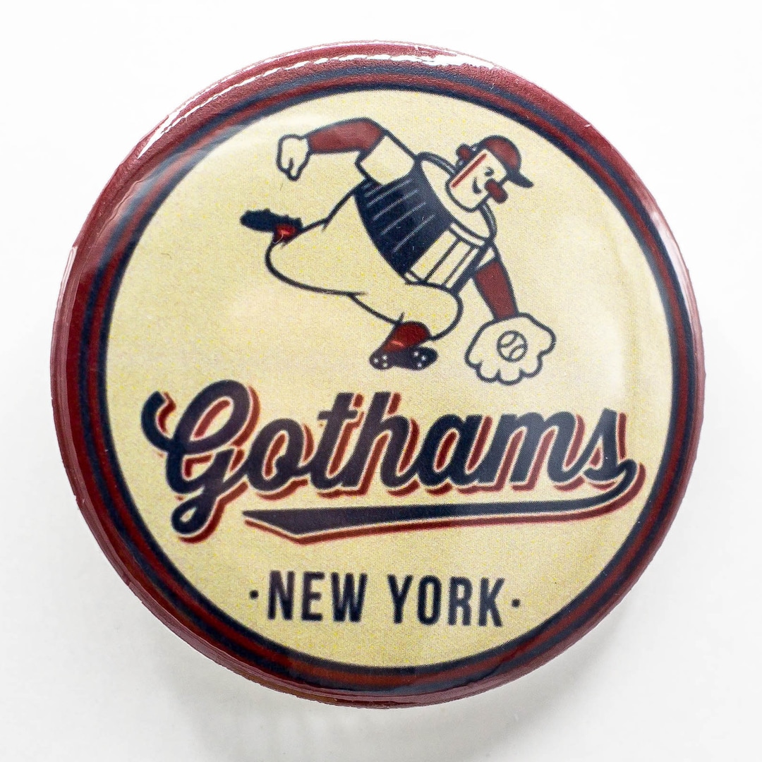 New York Gothams Vintage Baseball Team Logo 2 1/4 Inch in Diameter Pin ...