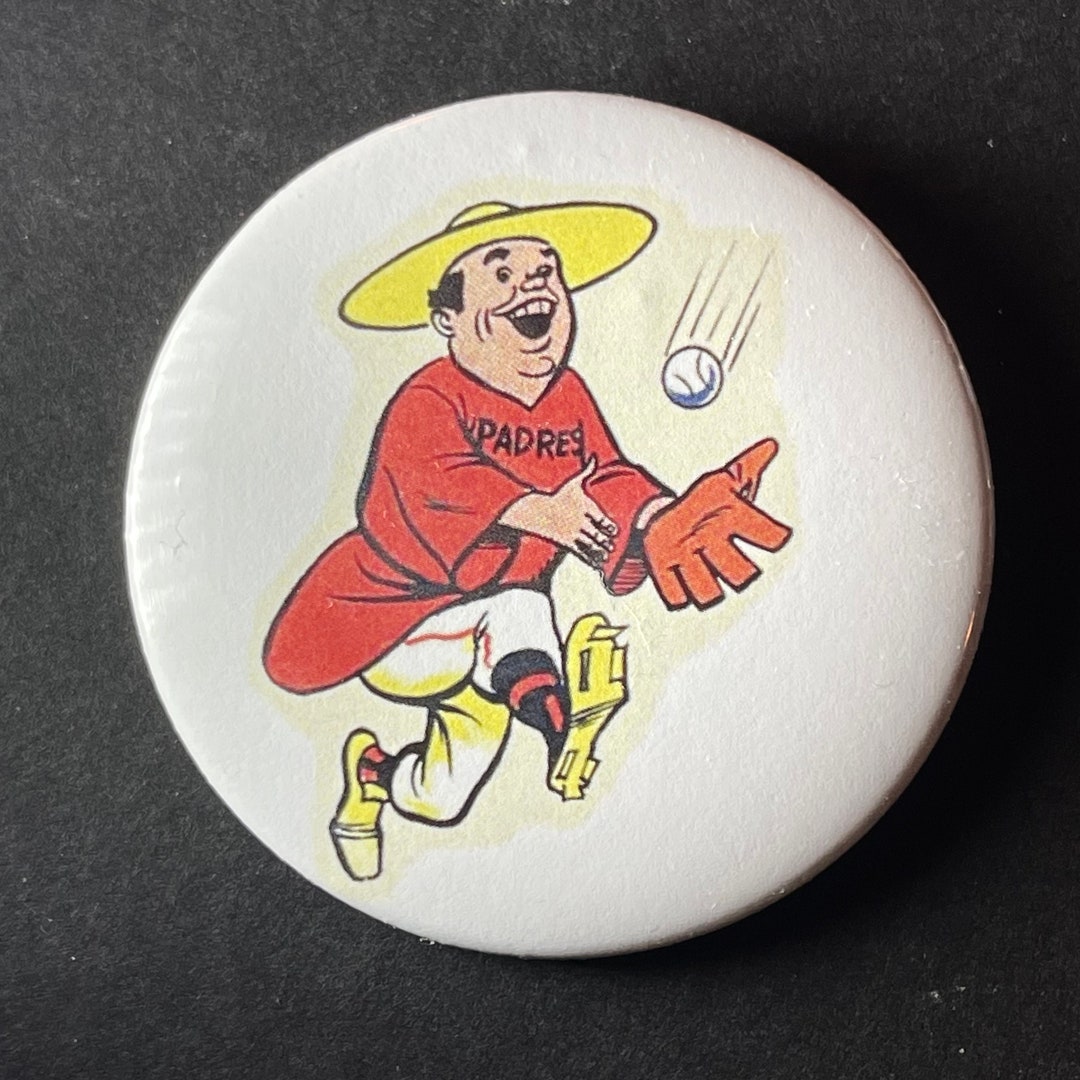 San Diego Padres Cartoon Monk Classic Baseball Logo 2 1/4 Inch Button ...