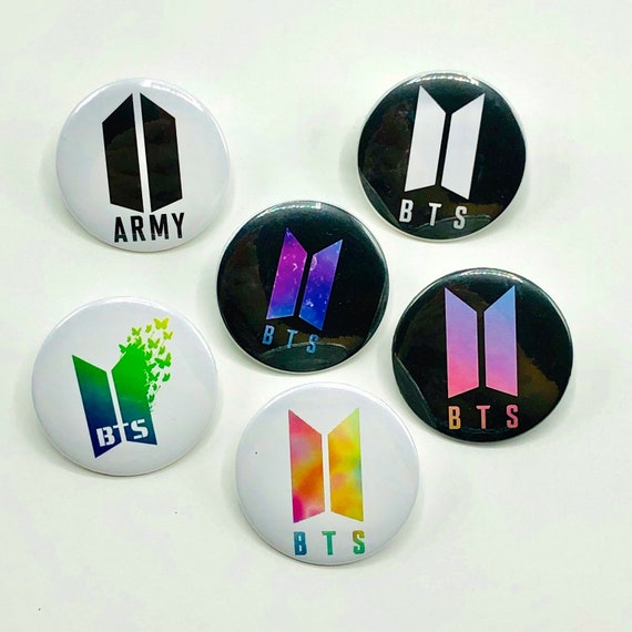 6-pack of BTS K-pop Superstars Round Multicolor Logo 2 1/4 - Etsy
