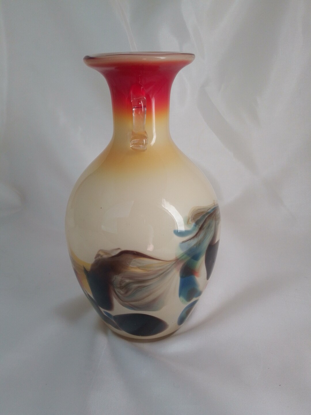 Snowflakes Dalian Art Glass Vase, Vintage - Etsy UK