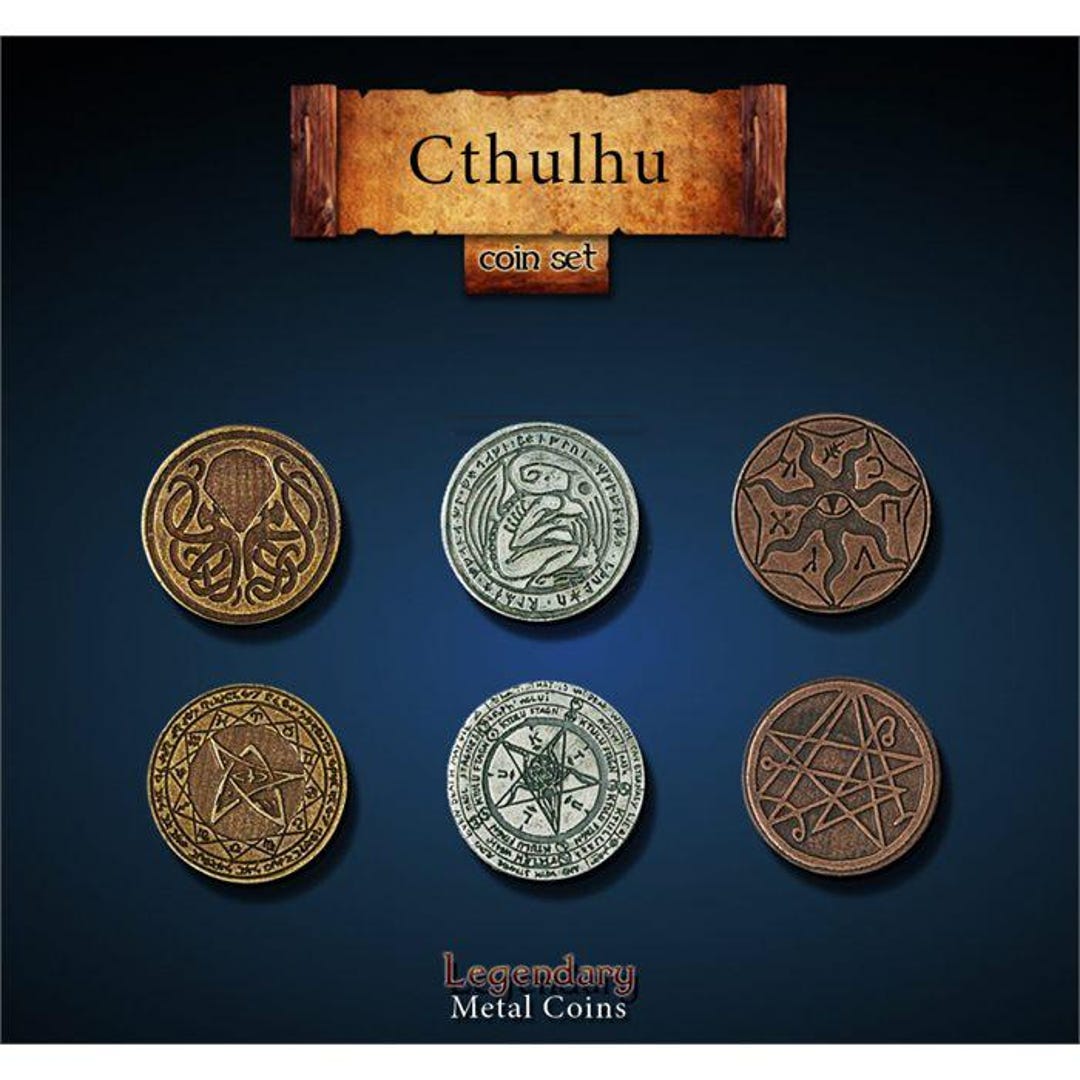 Cthulhu Coin Set: Legendary Metal Coins. Premium Metal Coins ...