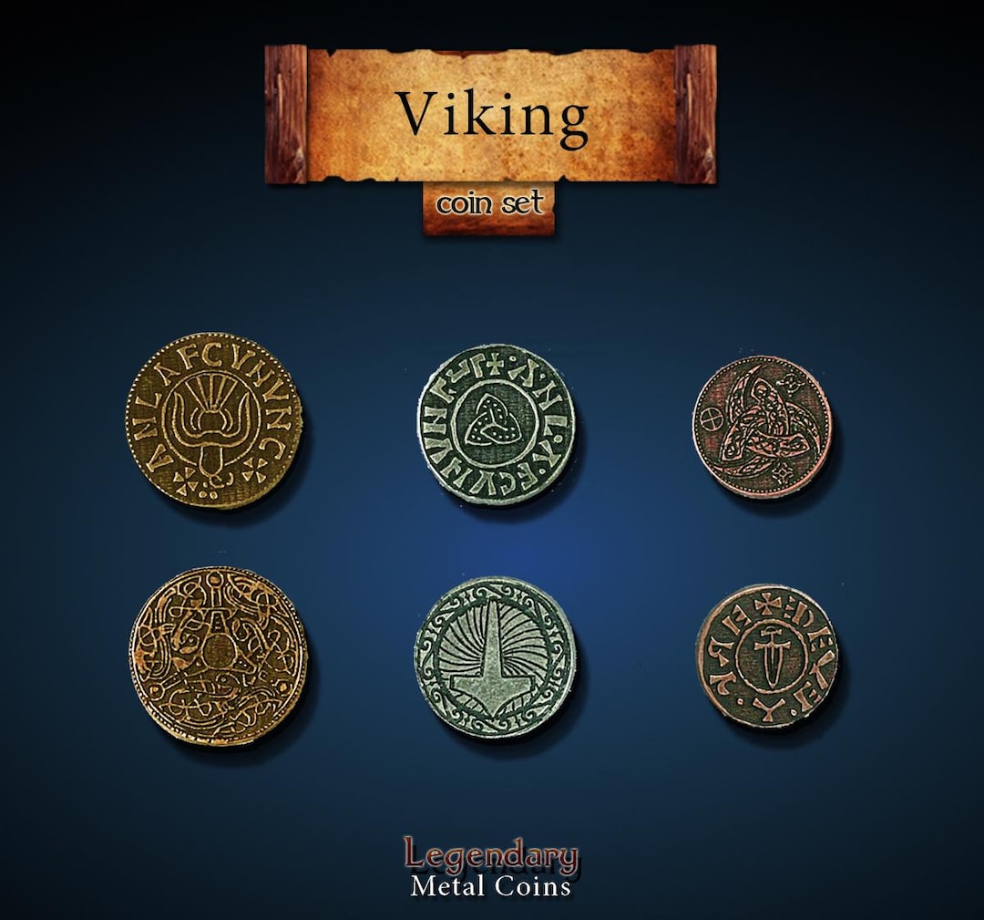 Viking Coin Set: Legendary Metal Coins. Premium Metal Coins ...