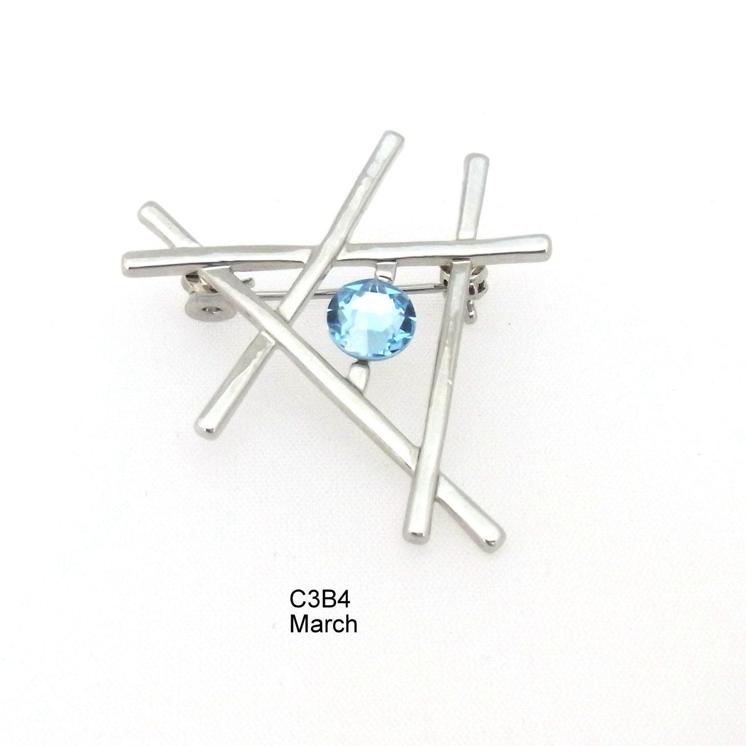 Birthstone Crystal Brooch - Etsy UK