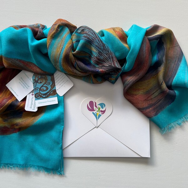 Teal Scarf - Etsy