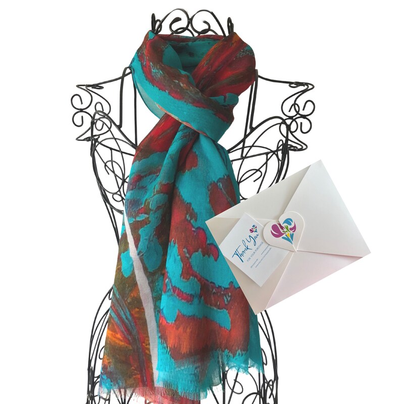 Turquoise Scarves - Etsy