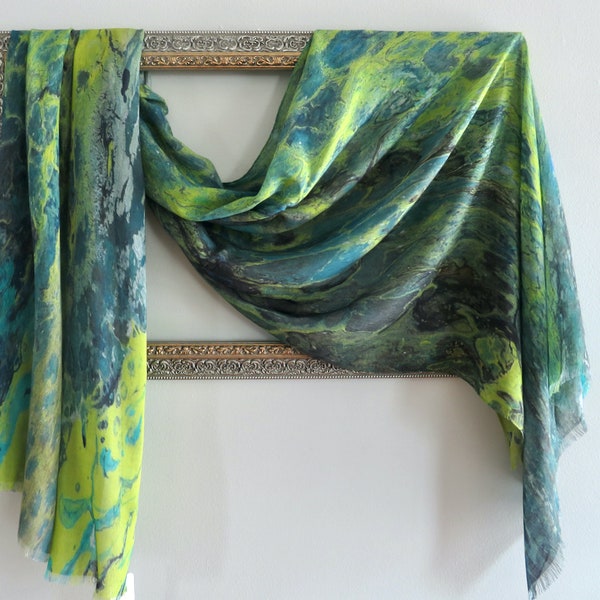 Lime Green Scarf - Etsy