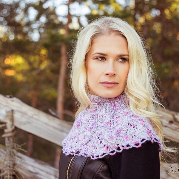 KNITTING PATTERN: White Knitted Lace Collar / Knitted Lace Collar ...