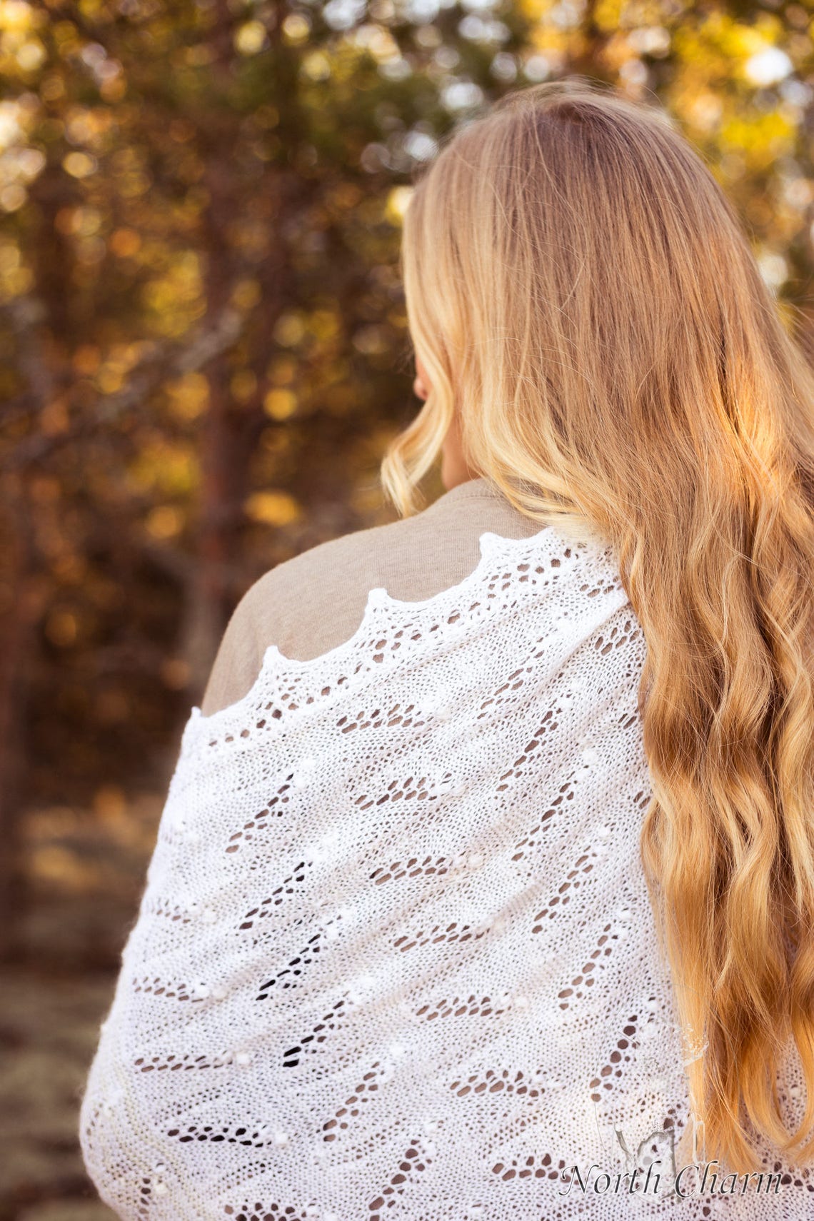 KNITTING PATTERN: White Knitted Lace Shawl / Knitted Lace Shawl Pattern ...