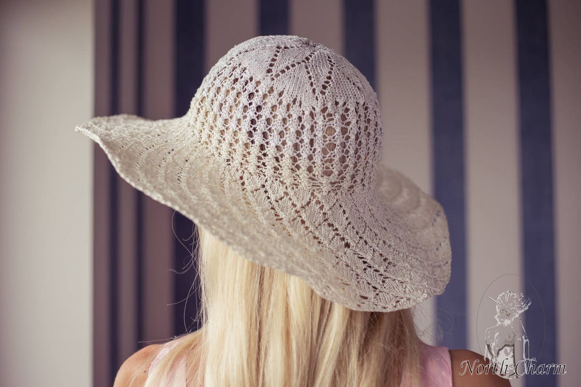 NEW // KNITTING PATTERN: Cotton Wool Summer Hat Pattern / Ladies Sun ...