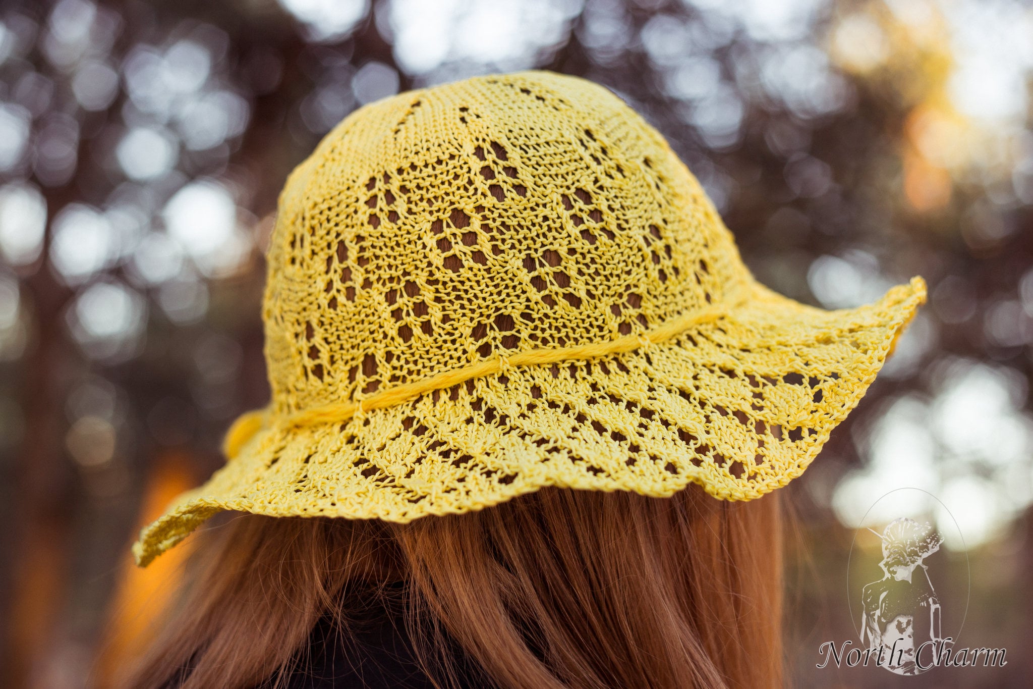 KNITTING PATTERN: Yellow Knitted Cottonwool Summer Hat Knitted Sun Hat ...