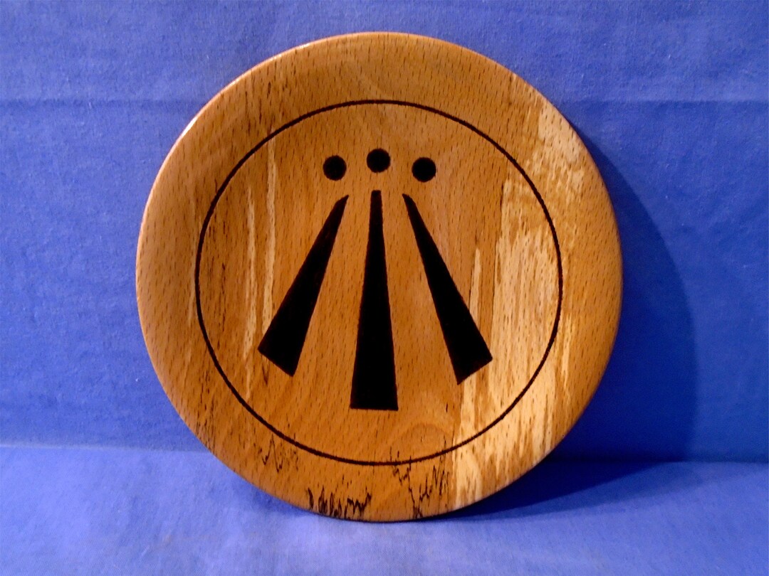 Handmade Wooden *symbolic Offering Plate* *awen ~ A Druid Symbol* Use ...