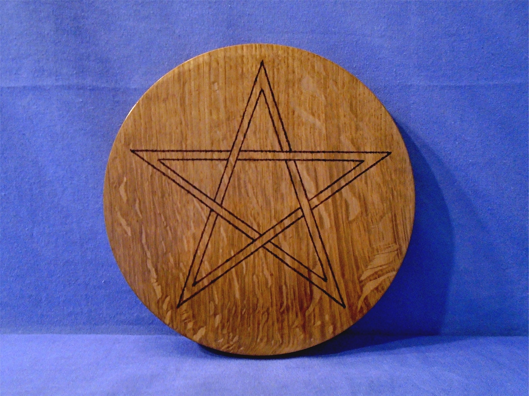 Handmade Wooden *pentacle/wall Plaque**interlocking Pentagram* Use on ...