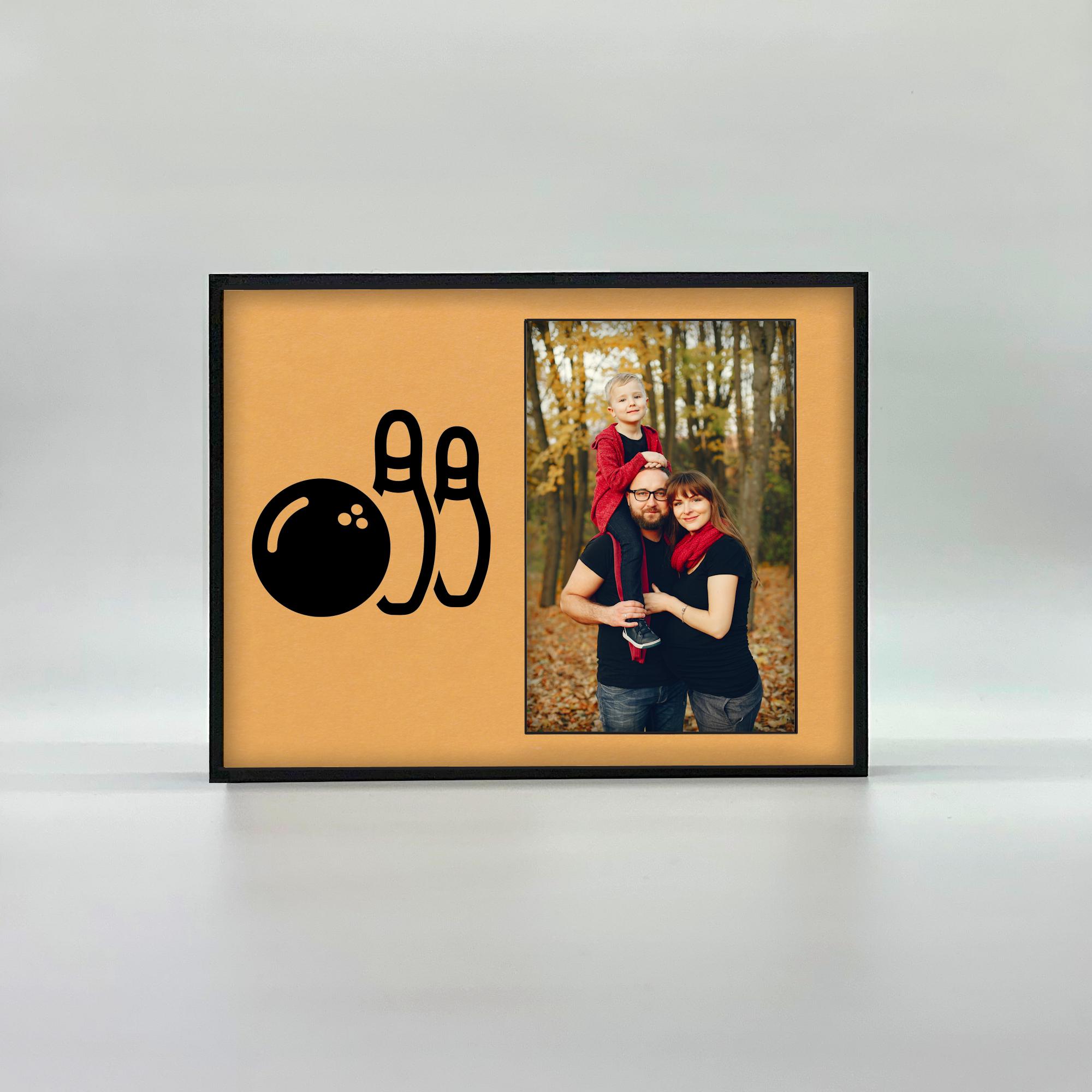 Personalized Bowling Pins Family Photo Frame Custom 4x6 Picture Display ...