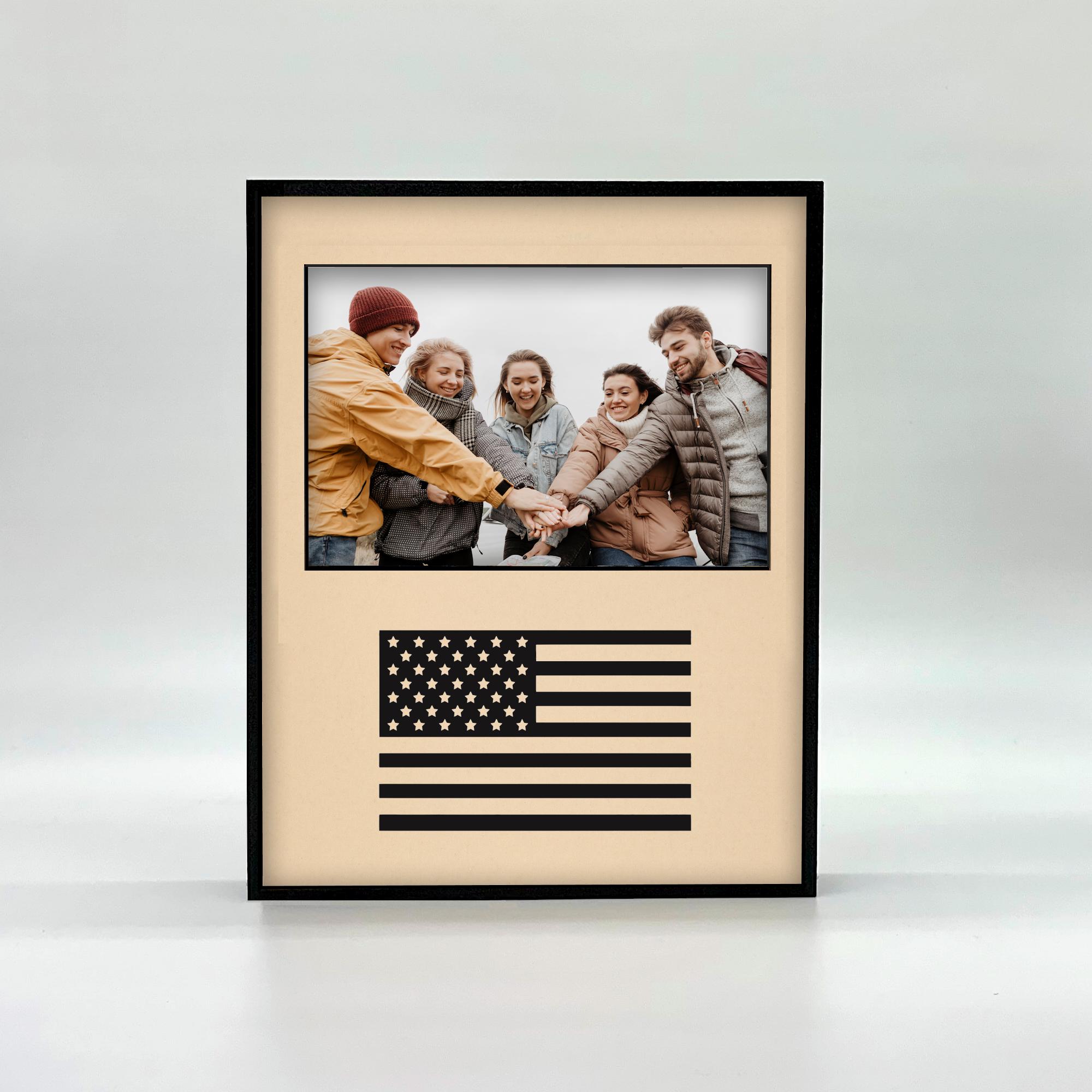 4x6 American Flag Picture Frame Patriotic Gift for Friends & Family 162 ...