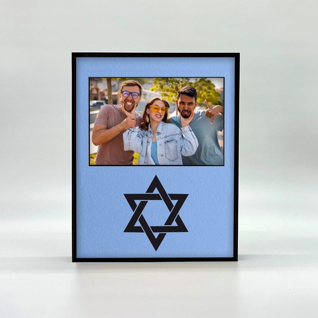 Star of David Photo Frame Jewish Gift Personalized With Your Picture ...