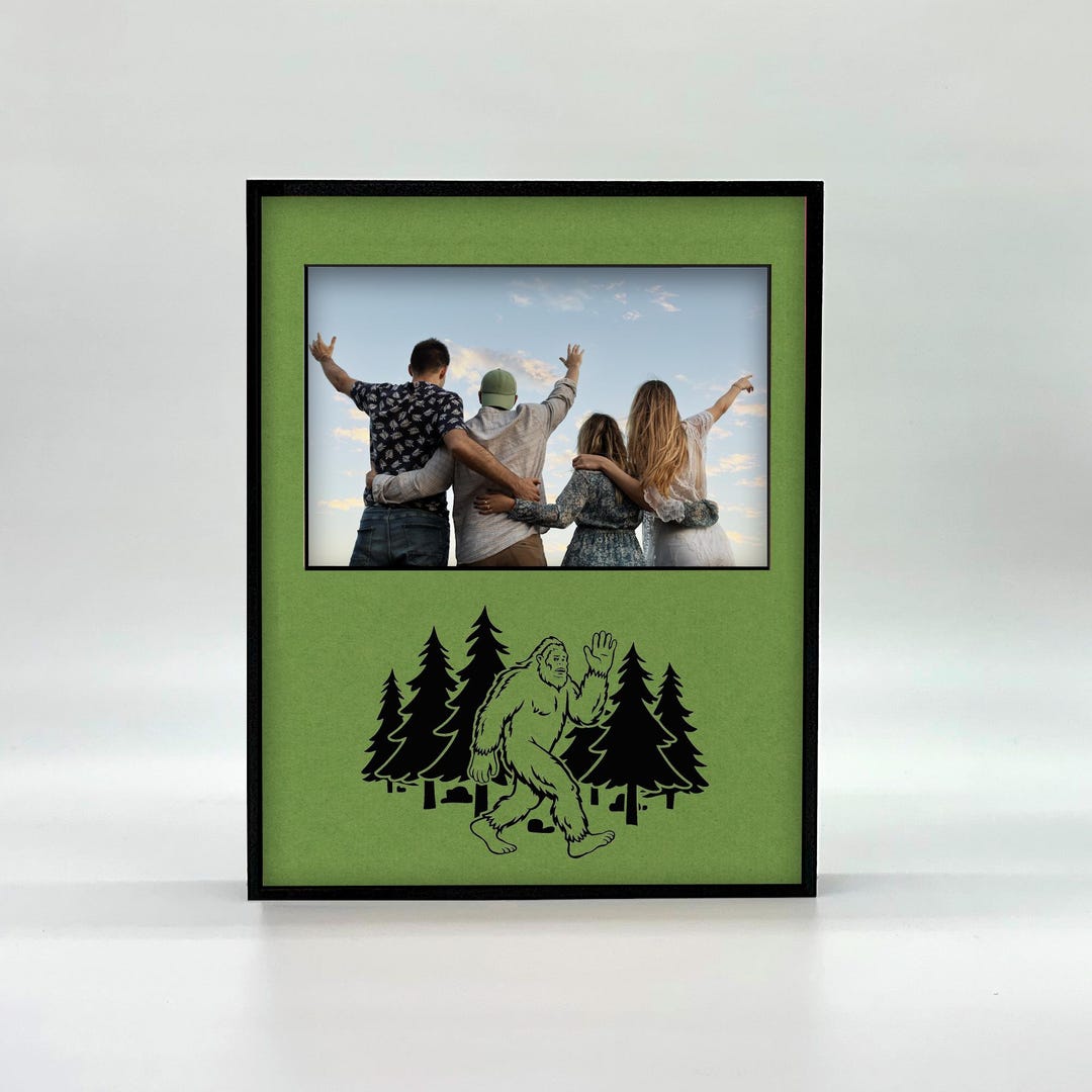 Bigfoot Family Adventure 4x6 Picture Frame Sasquatch Gift for Outdoor ...