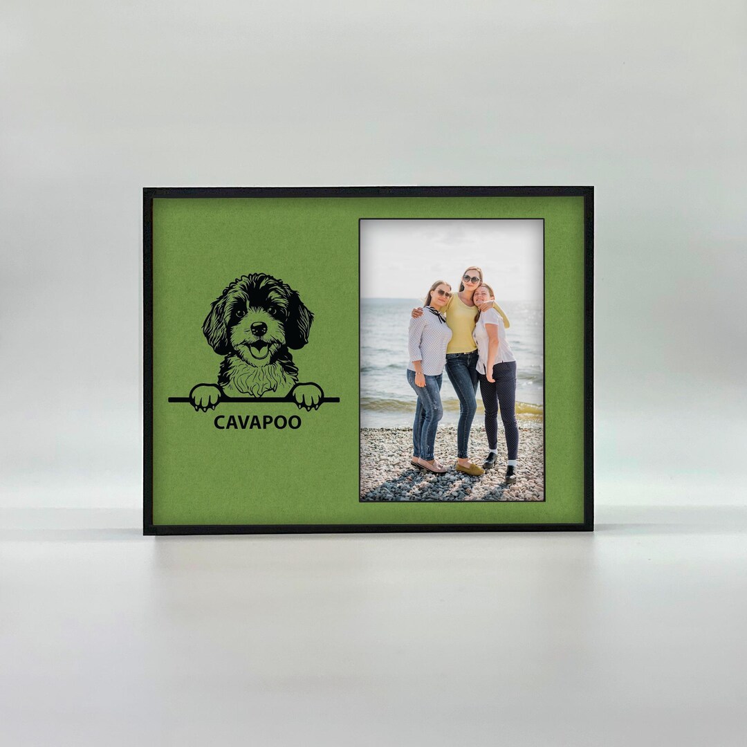 Cavapoo Puppy Dog & Family Beach Photo Frame Gift for Dog Lovers 308 - Etsy