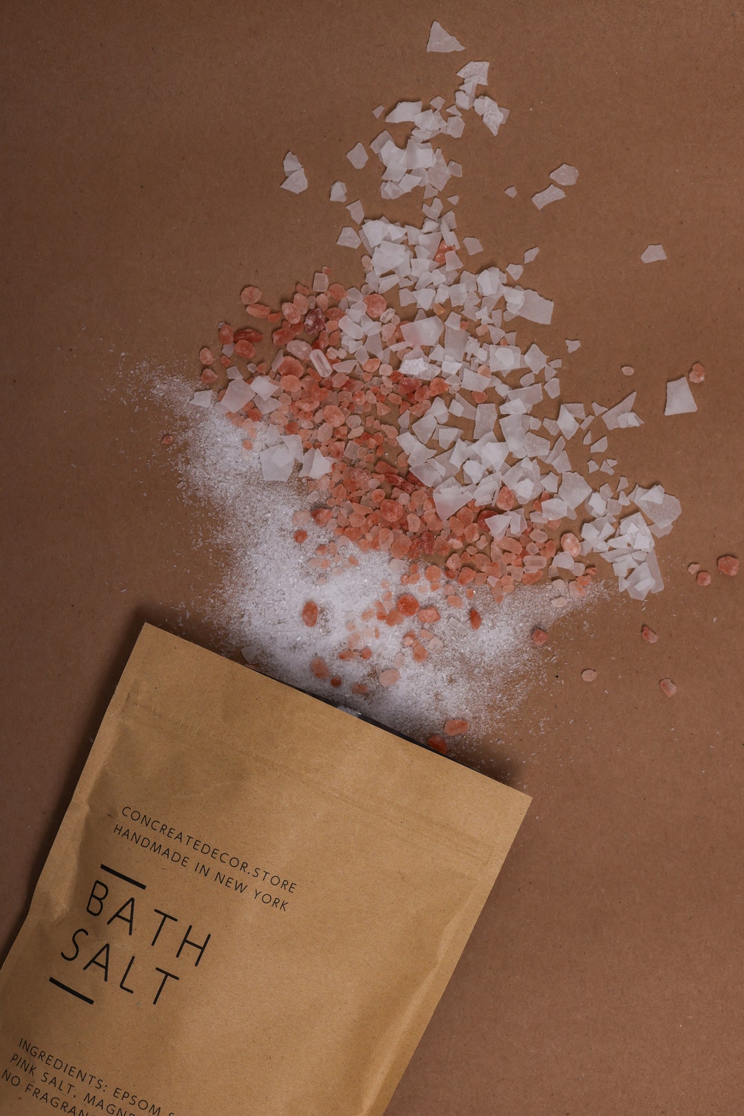 Natural Bath Salt: Epsom & Pink Himalayan Salt - Fragrance Free (20oz ...